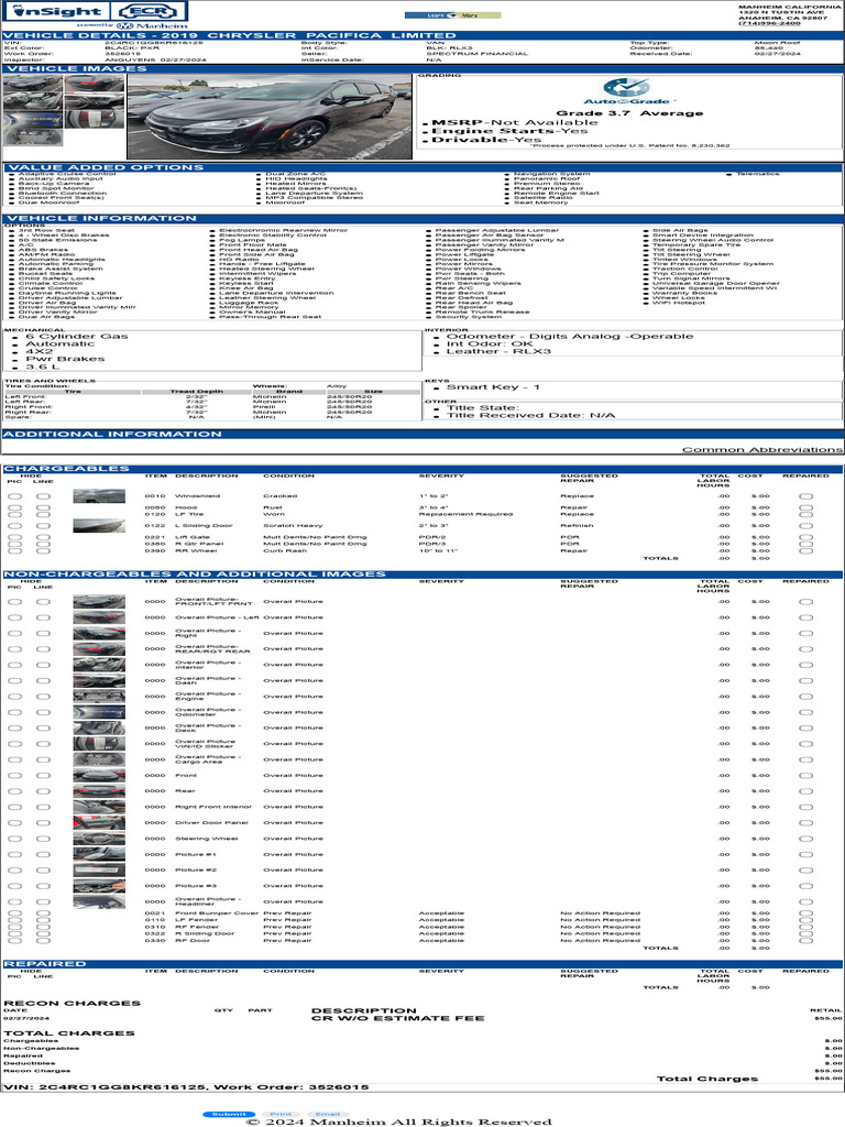 Condition Report - InSIGHT 5 | PDF | Airbag | Vehicle Technology