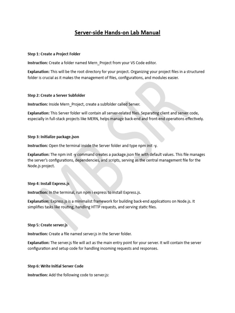 Server-Side Hands-On Lab Manual | PDF | Computing | Json