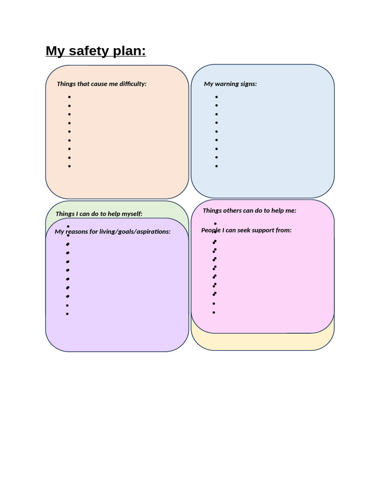 My Safety Plan | PDF