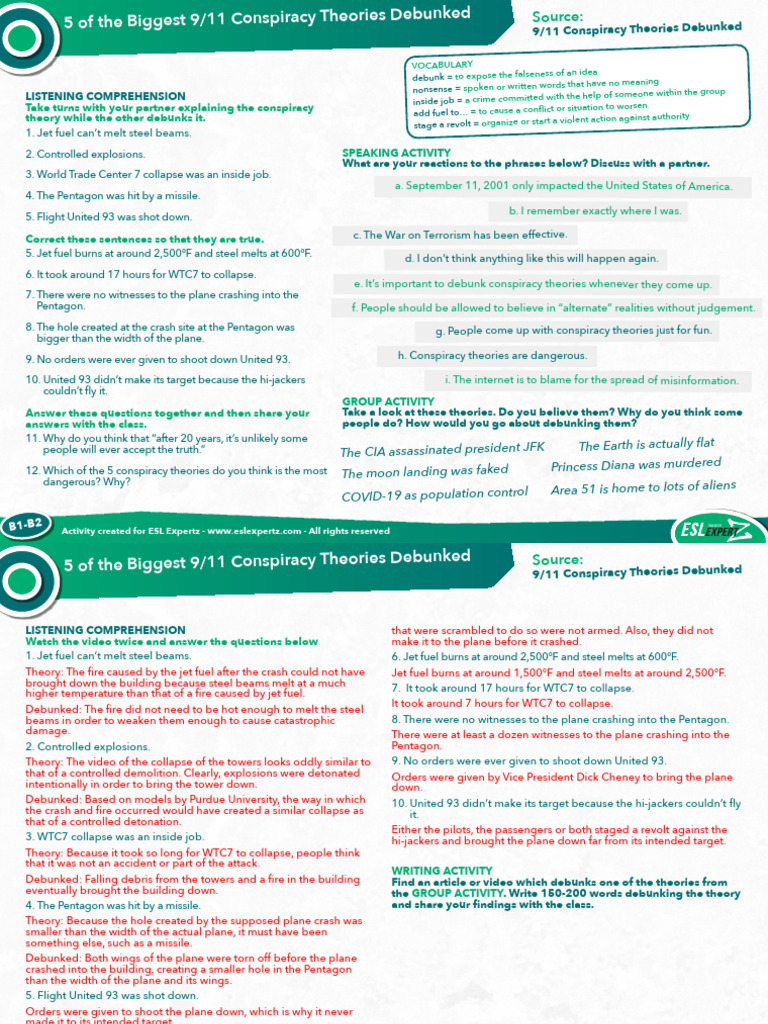 Esl Discussion September 11 | PDF | Aviation Accidents And Incidents | September 11 Attacks