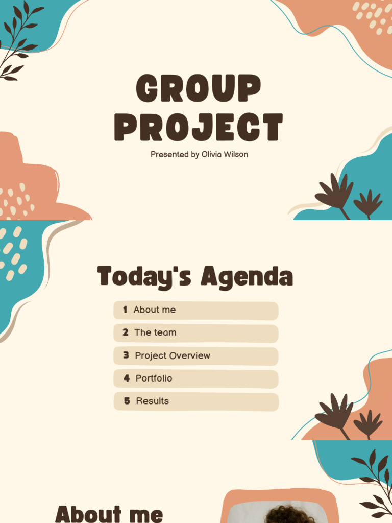 Brown and Orange Organic Group Project Proposal Presentation | PDF