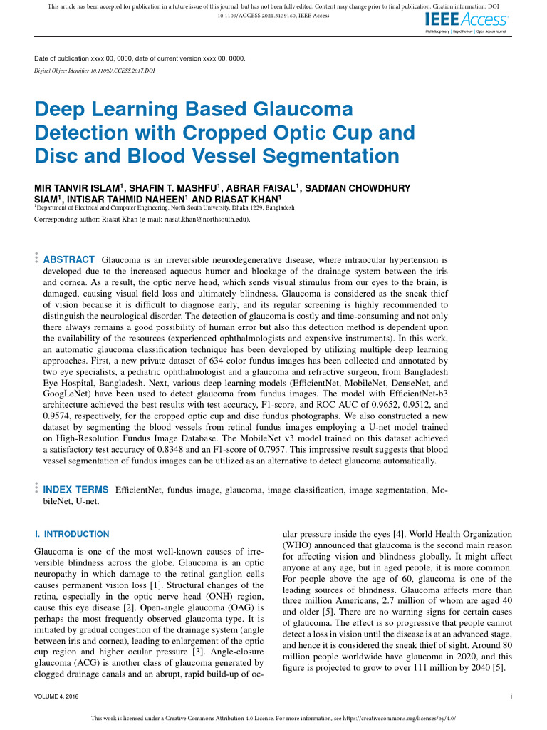 Deep Learning-Based Glaucoma Detection With Croppe | PDF | Glaucoma | Retina