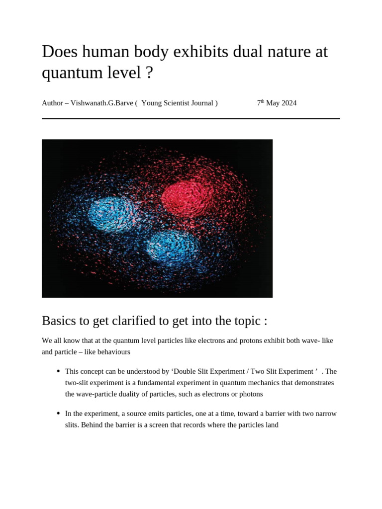 YSF RESEARCH Vishwanath | PDF | Quantum Mechanics | Physics