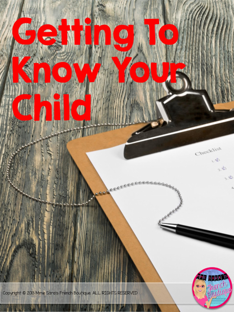 Gettingto Know Your Child Parentquestionnaire | PDF