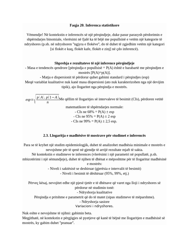 Inf e PRGJ Lidra Pacani Fq.20 Viti 1 Seksioni 02 | PDF