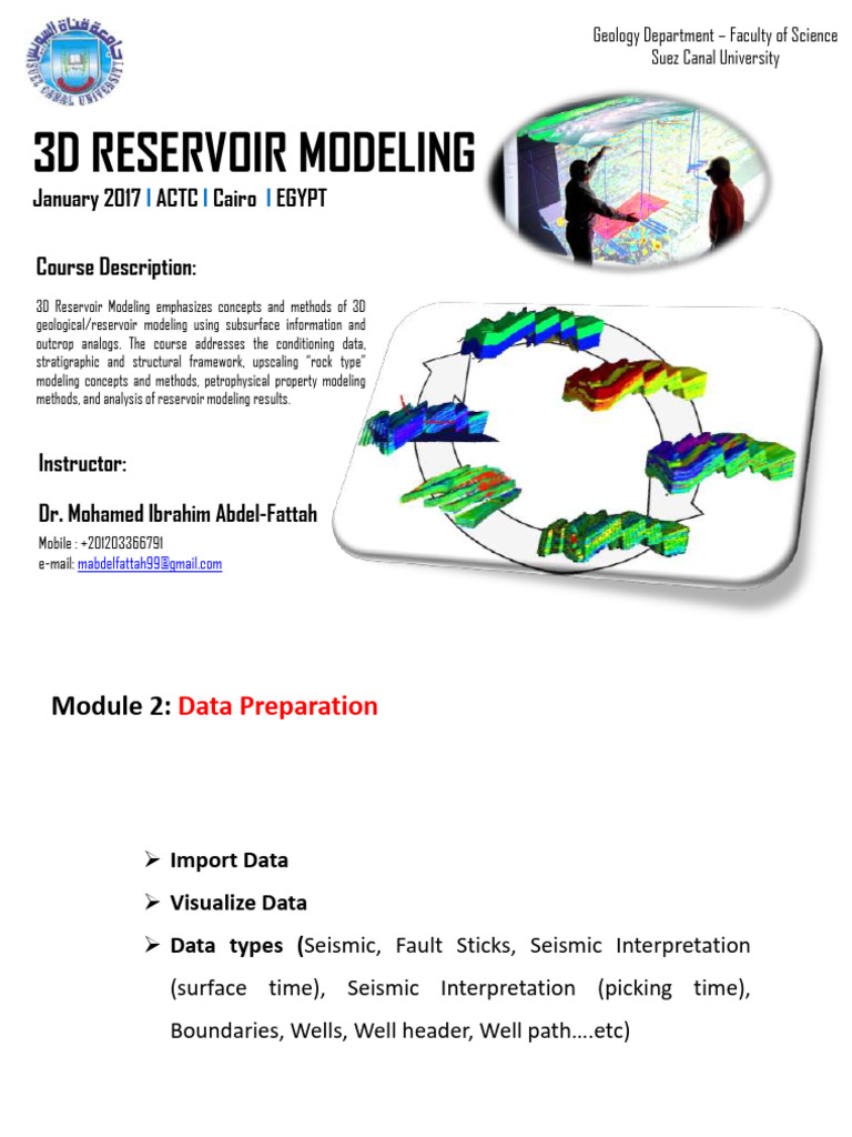 3D Reservoir Modeling Course Overview | PDF