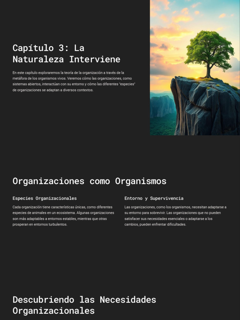 La Naturaleza Interviene | PDF | Adaptación | Motivación