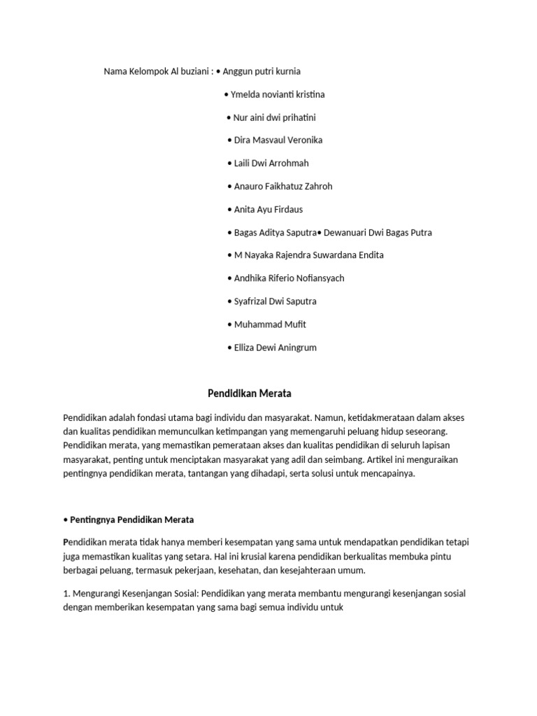 Opini Tentang Pendidikan | PDF