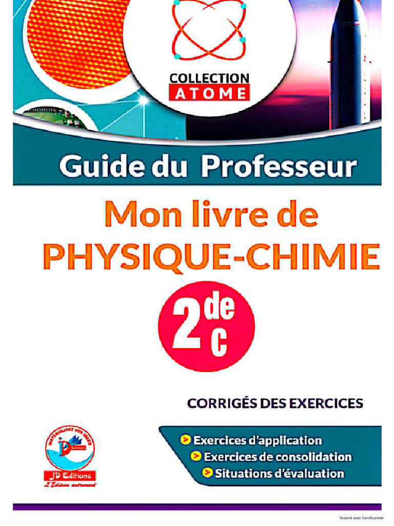 JD Collection Atome Corrigé Livre PC 2nde C | PDF