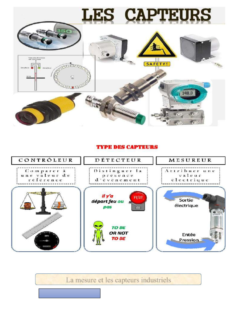 Types de capteurs industriels expliqués | PDF | Capteur | Thermocouple