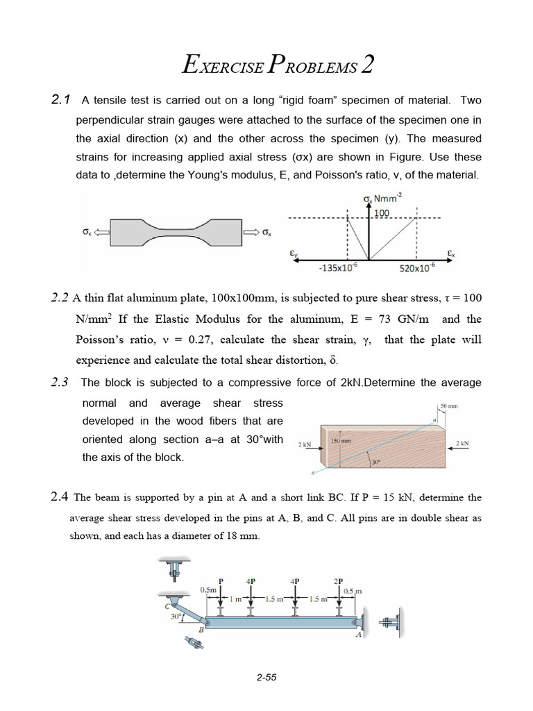 sheet 2 | PDF | Young's Modulus | Stress (Mechanics)