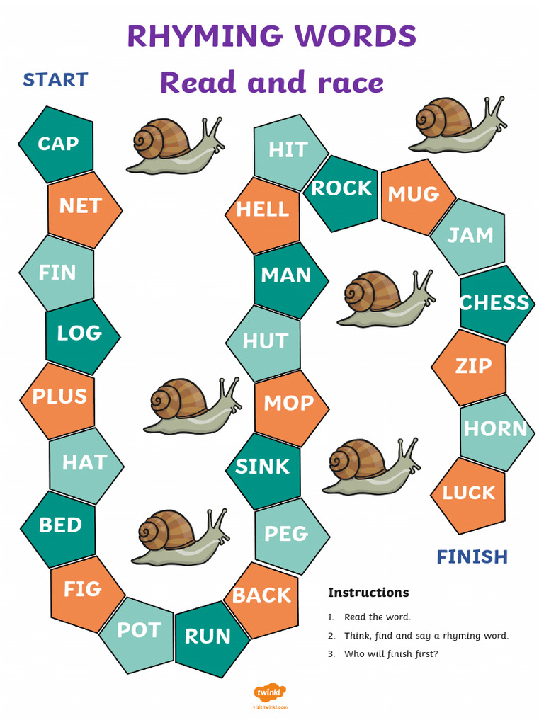 CVC RHYMING WORDS GAME | PDF