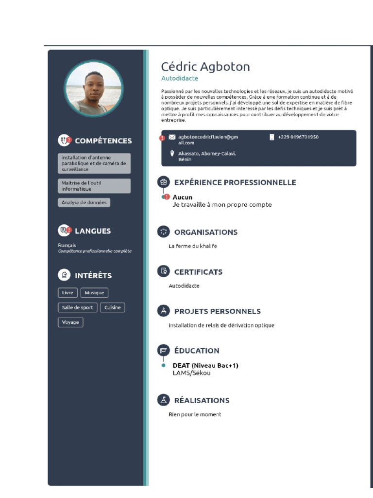 Cedric CV Technique | PDF