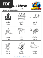 Grade 3 Rhyming Words 3 | PDF