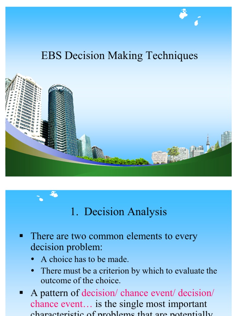Decision Making Techniques PPT at Mba Opreatiop MGMT | PDF ... Decision Making Techniques PPT at Mba Opreatiop MGMT | PDF ...