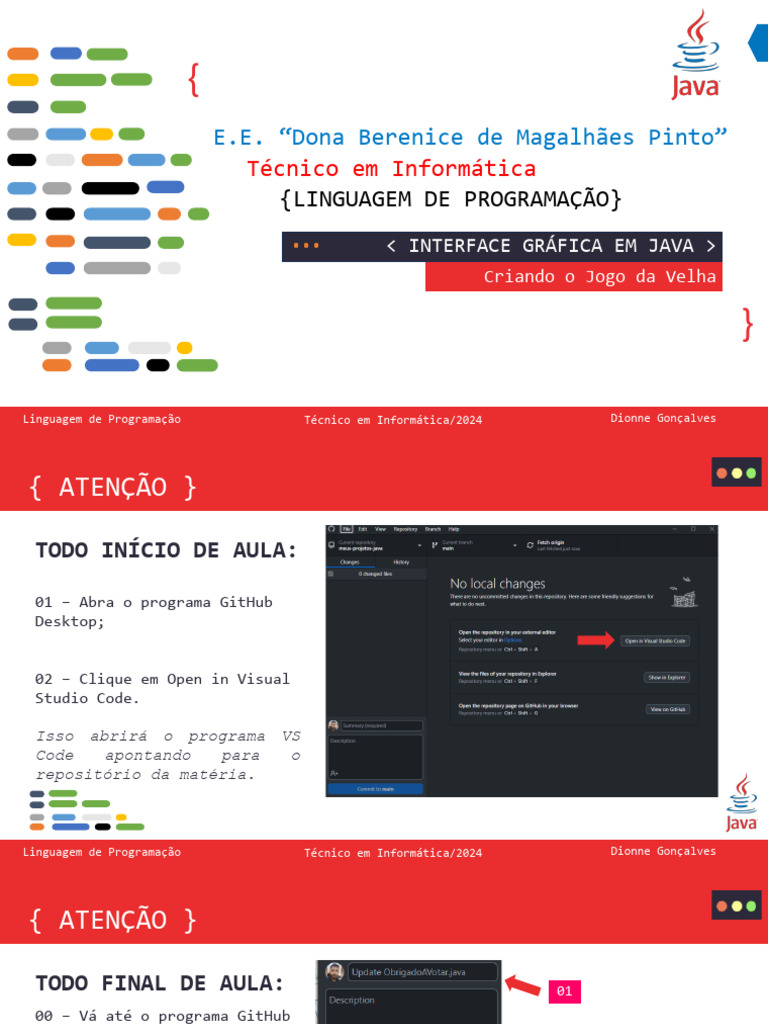 TEC_INFO_LP - Parte 03 - Interface Gráfica em Java - Criando Jogo da Velha (24062024) | PDF ...
