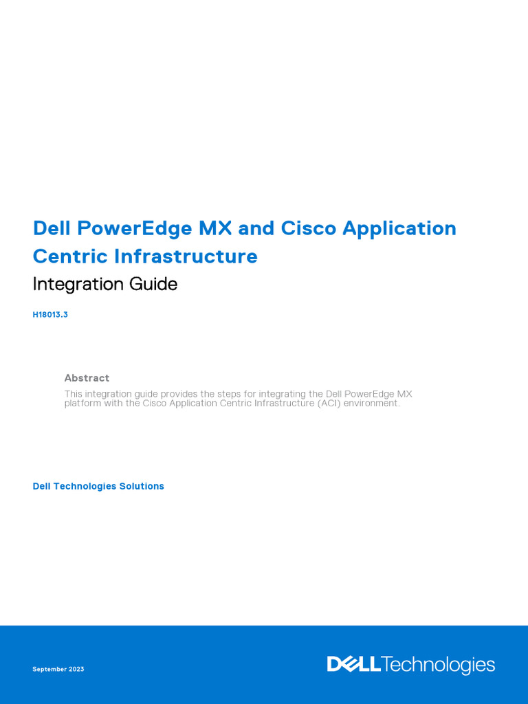 H18013.3 Poweredge MX Cisco Aci Ig | PDF | Computer Networking | Network Protocols