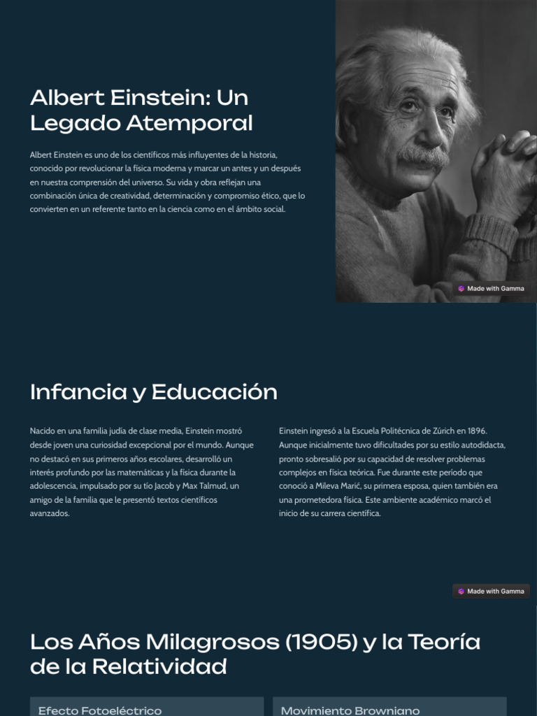 Albert-Einstein-Un-Legado-Atemporal | PDF | Albert Einstein | Relatividad general