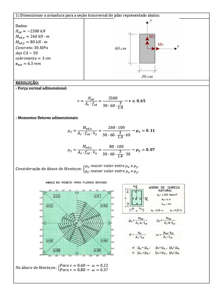 Dimensionamento de Armadura para Pilar | PDF