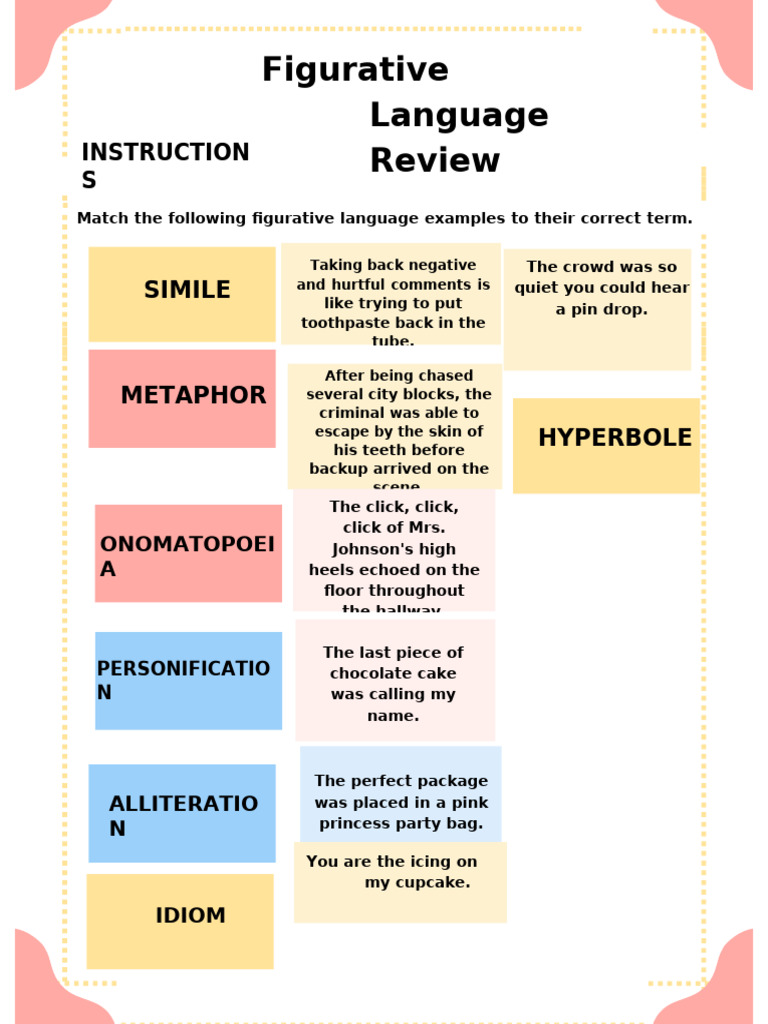Figurative Language Review | PDF