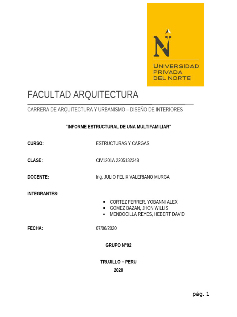 INFORME-ESTRUCTURAL-DE-UNA-VIVIENDA-UNIFAMILIAR | PDF | Fundación ...