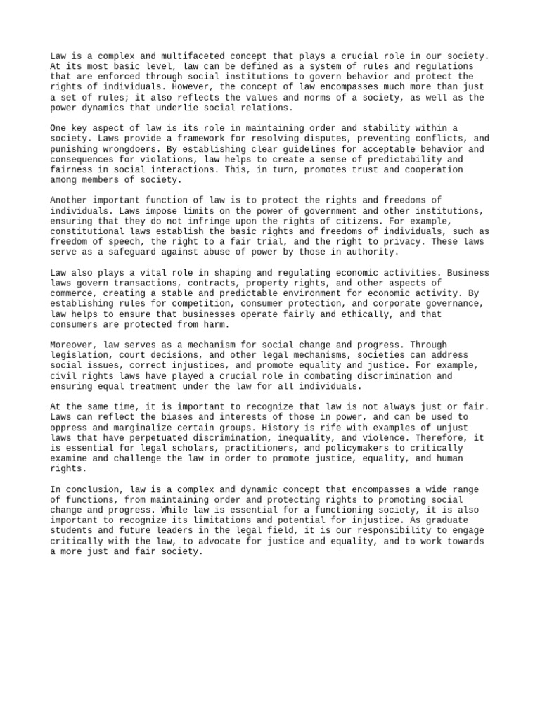 Understanding the Law's Role in Society | PDF | Institution | Rights