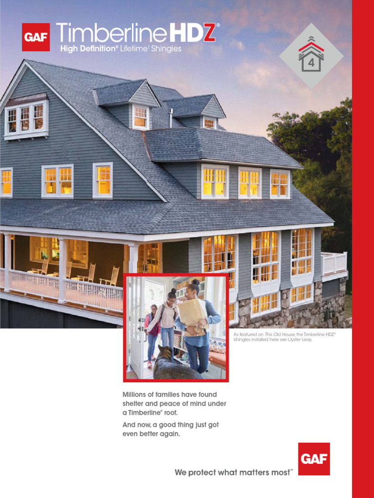 GAF Brochure - Timberline - HDZ | PDF | Color | Roof