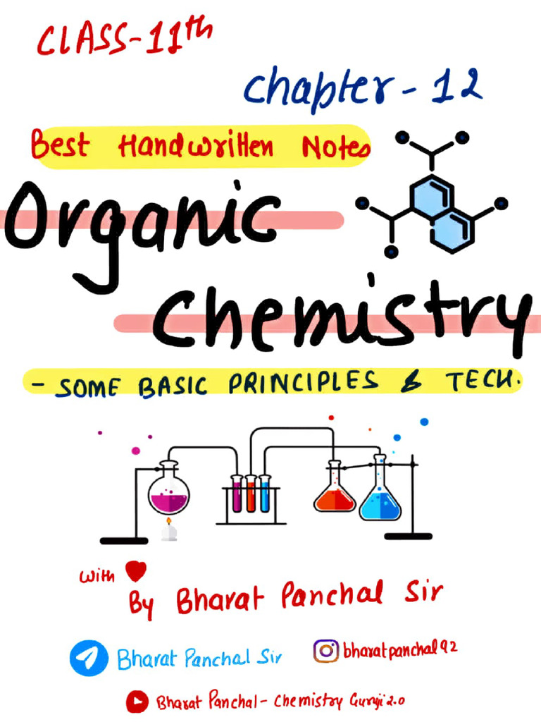 Class 11 Organic Chemistry Notes | PDF | Organic Chemistry | Chemistry