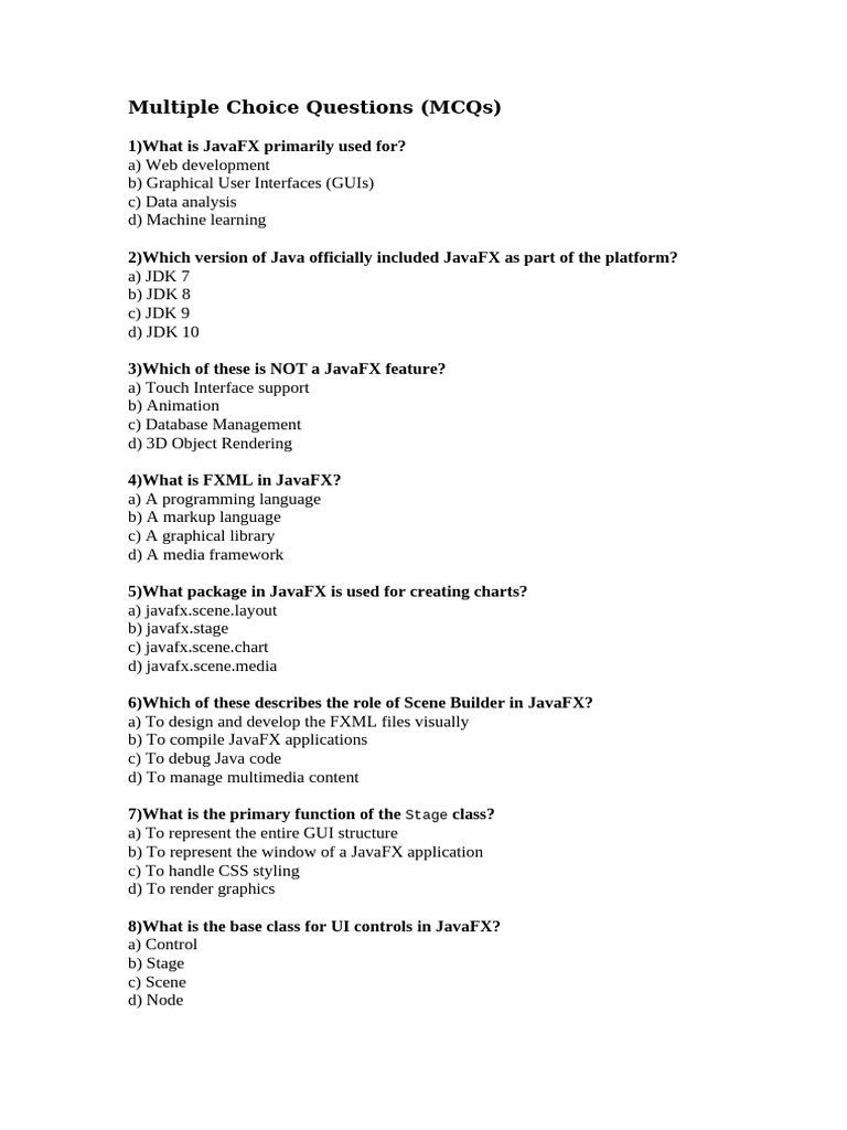 Javachapter3choice Questions | PDF | Java (Programming Language ...