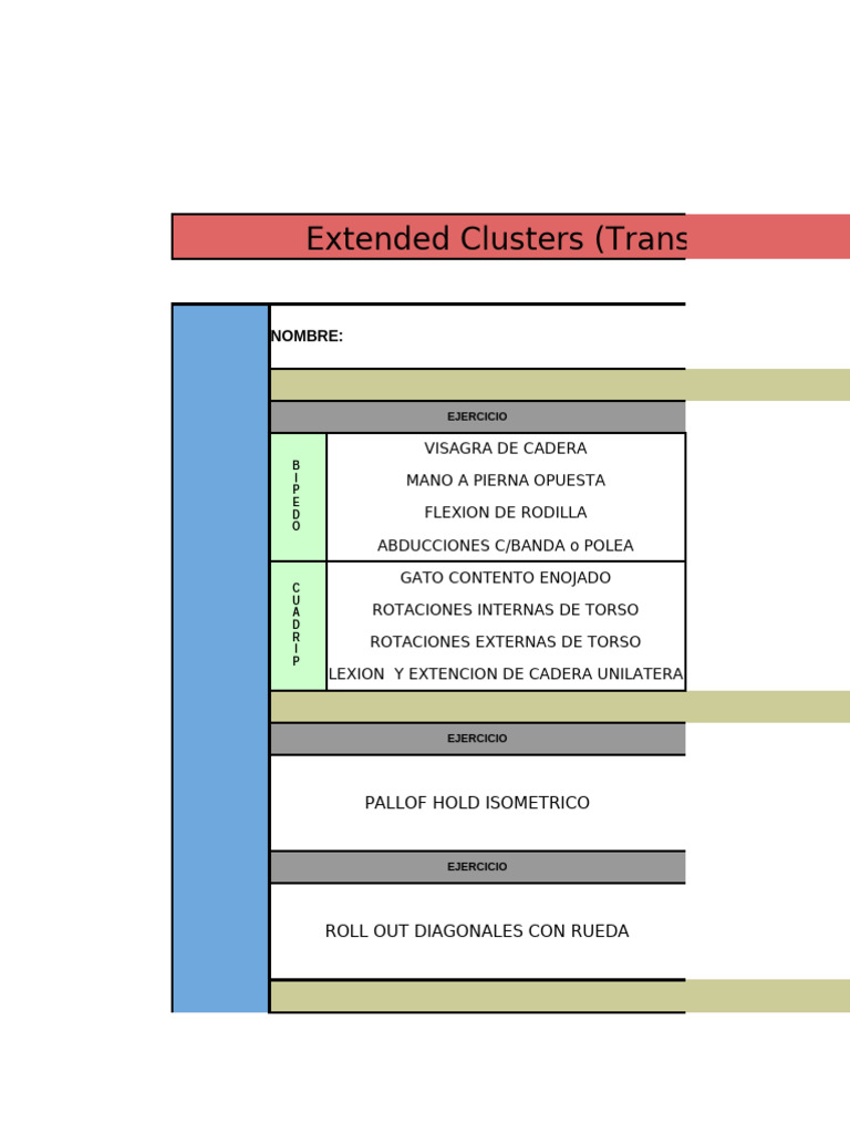 Extended Clusters 2 Ezequiel | PDF | Ejercicio físico | Entrenamiento ...