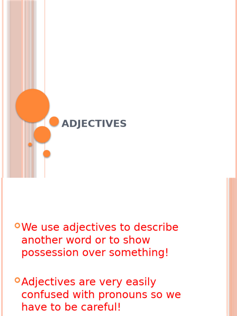 ADJECTIVES | PDF | Syntax | Languages