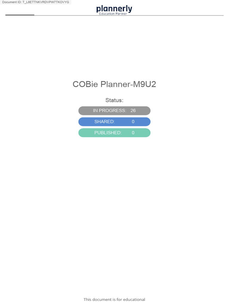 COBIE from Plannerly | PDF | Building Information Modeling | Computing