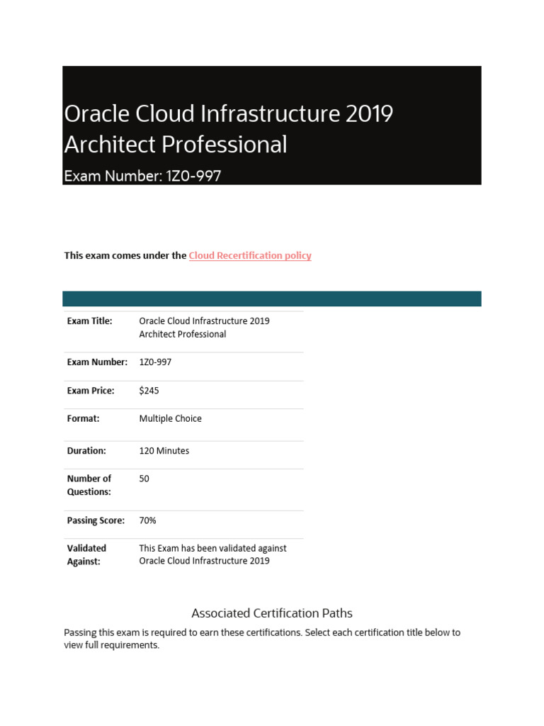 Oracle Cloud Solutions Infrastructure 997 | PDF | Cloud Computing | Databases