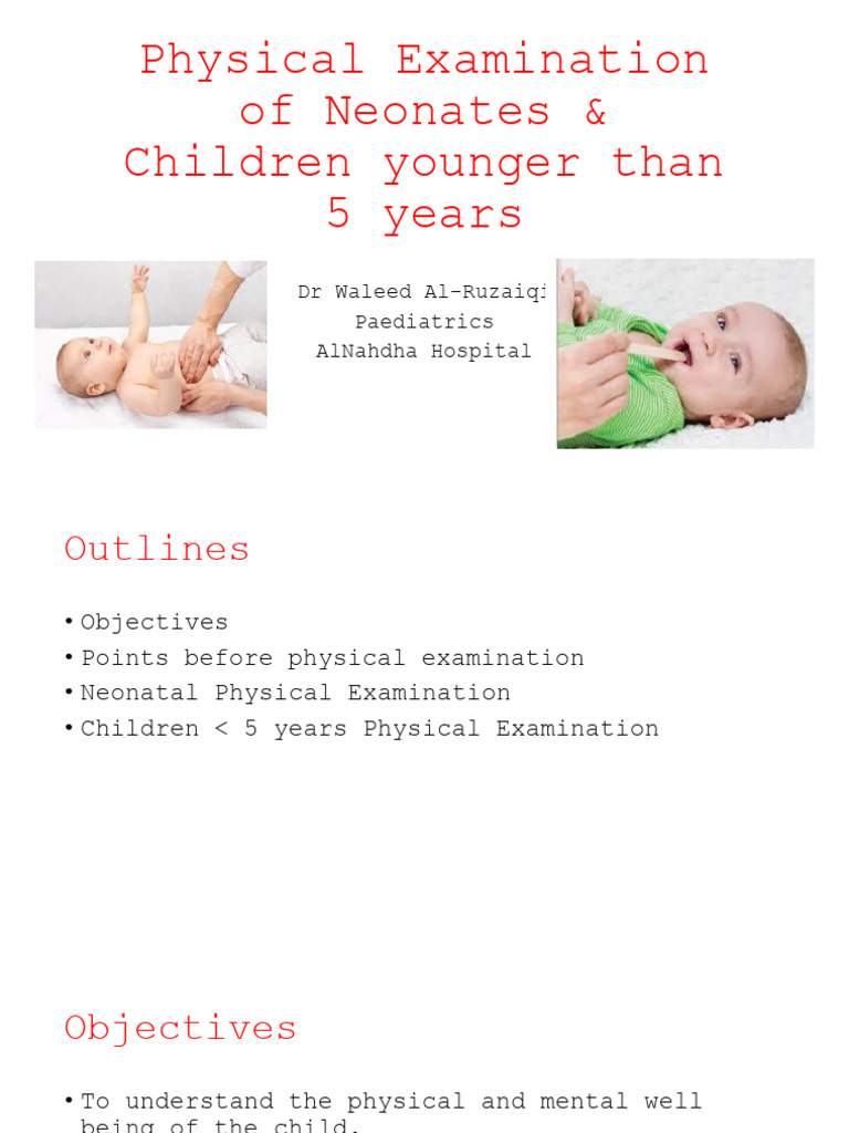 5-Physical Examination in Children Younger Than 5 Years F | PDF ...