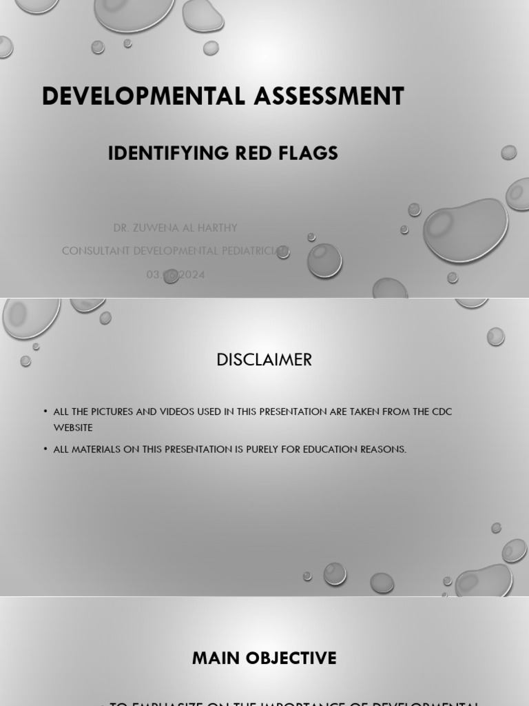 6-Developmental Assessment and Red flags | PDF | Child Development ...