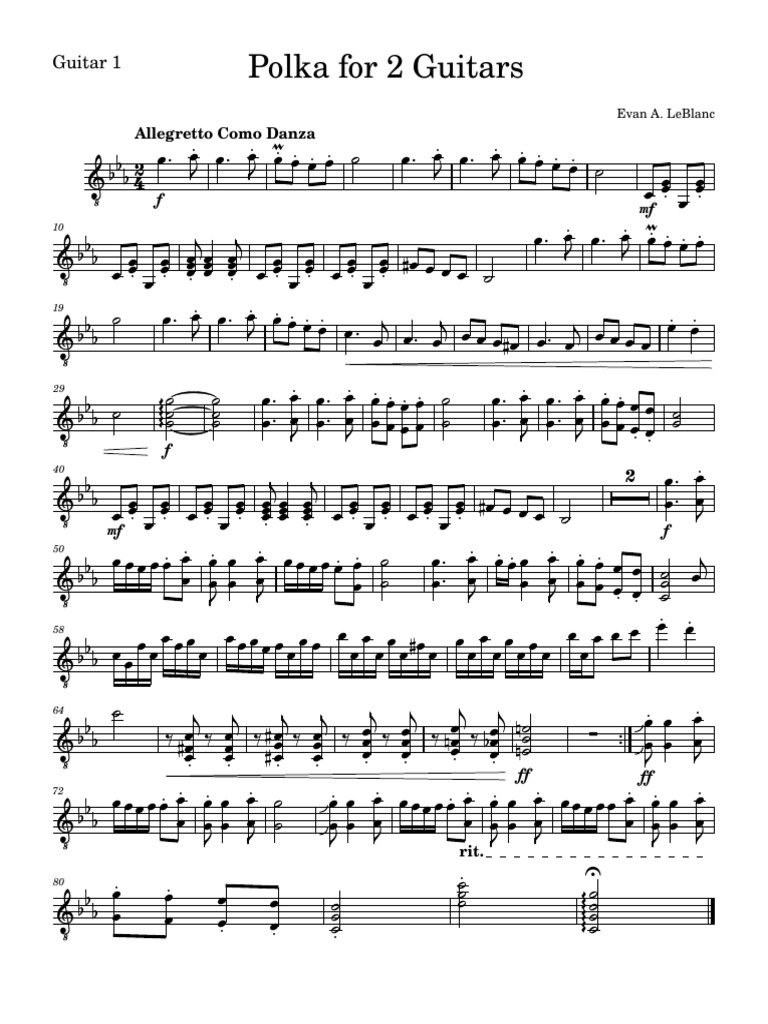 Classical Guitar Duet-Score - and - Parts | PDF