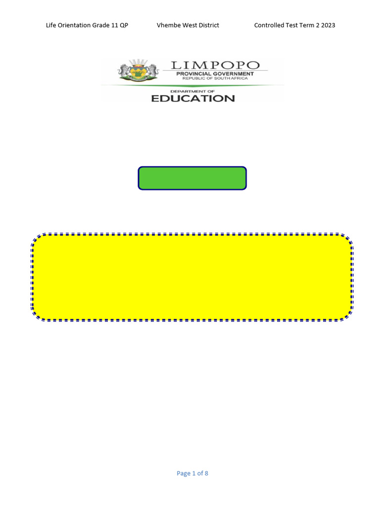 2023 LO Grade 11 Term 2 QP | PDF | Environmental Degradation | Violence