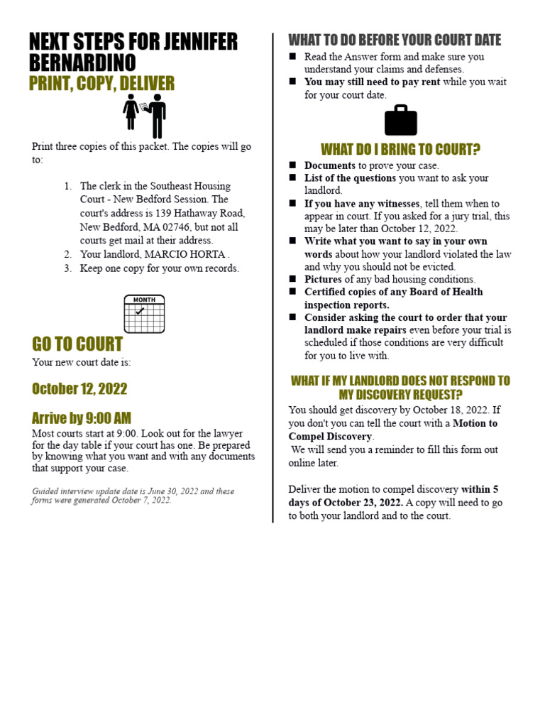 MARCIO HORTA v. Jennifer Bernardino | PDF | Leasehold Estate | Eviction