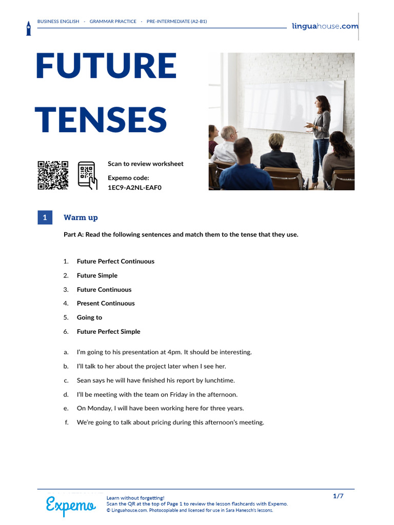 Future Tenses British English Teacher A2 B1 | PDF | Language Mechanics ...