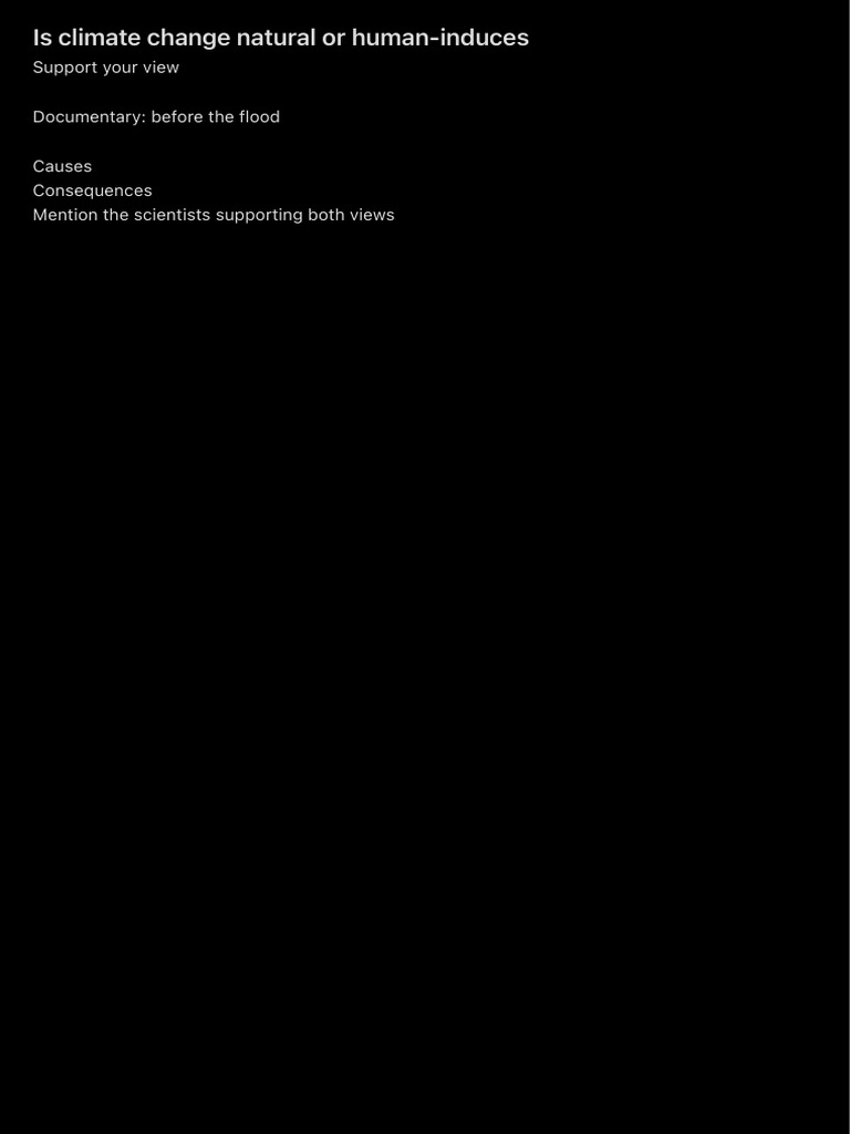 Climate Change: Natural vs. Human Causes | PDF