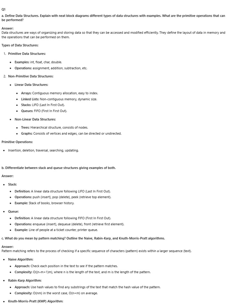 VTU Exam Question Paper With Solution of BAD304 Data Structure and Its ...