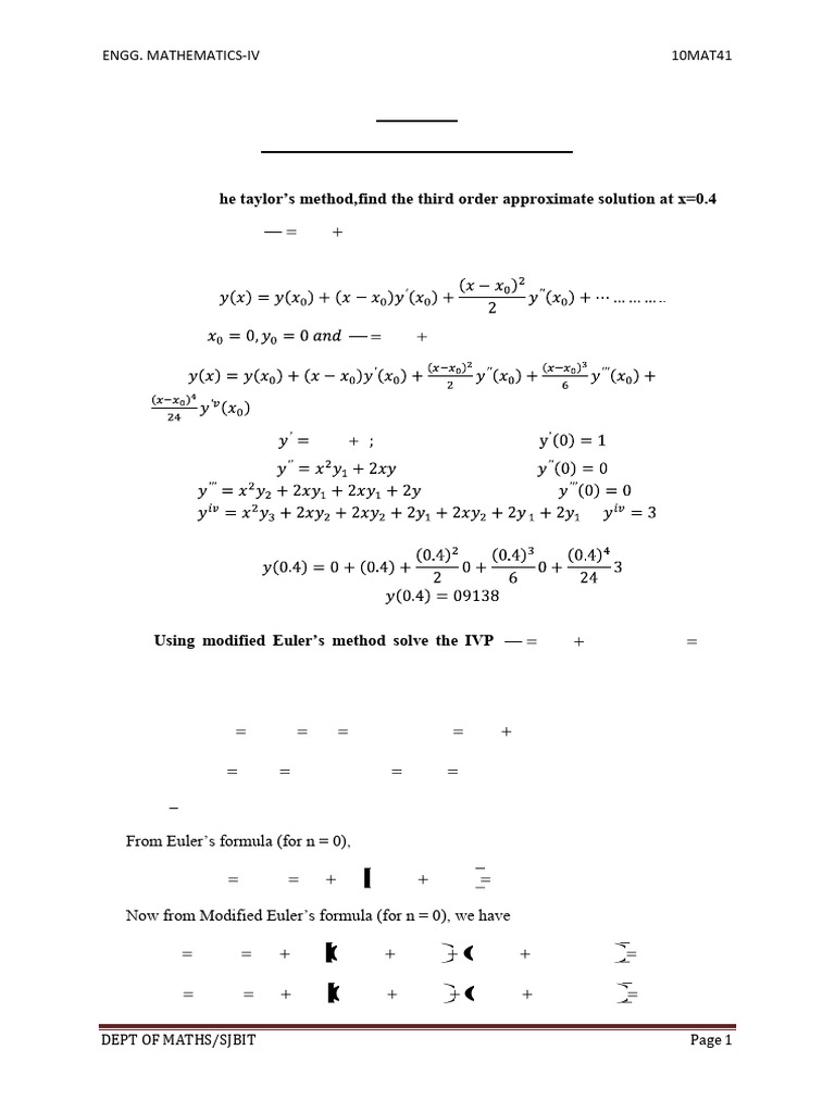 Ece IV Engineering Mathematics IV 10mat41 Solution | PDF | Mathematical ...