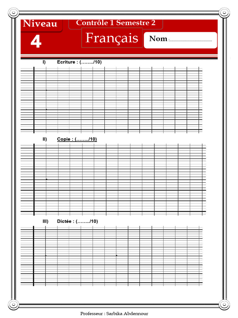 4 Ecriture Copie Dictee c1s2 | PDF