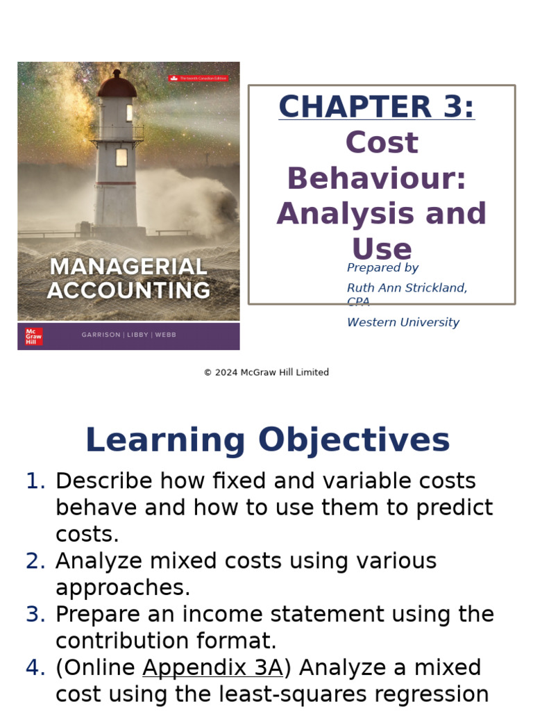 Garrison13ce PPT Ch03 | PDF | Regression Analysis | Least Squares