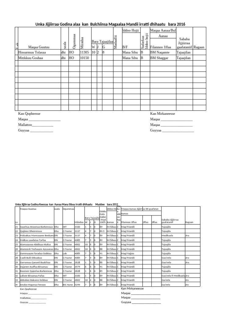 Jijjiirraa Godina Alaa | PDF