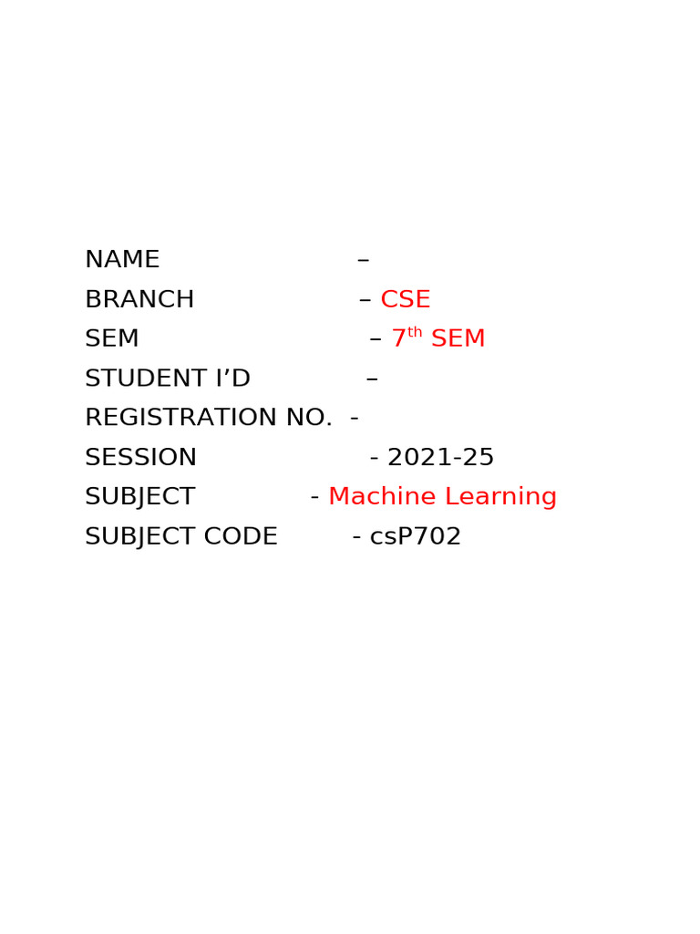 Frontpage Format for College Project | PDF