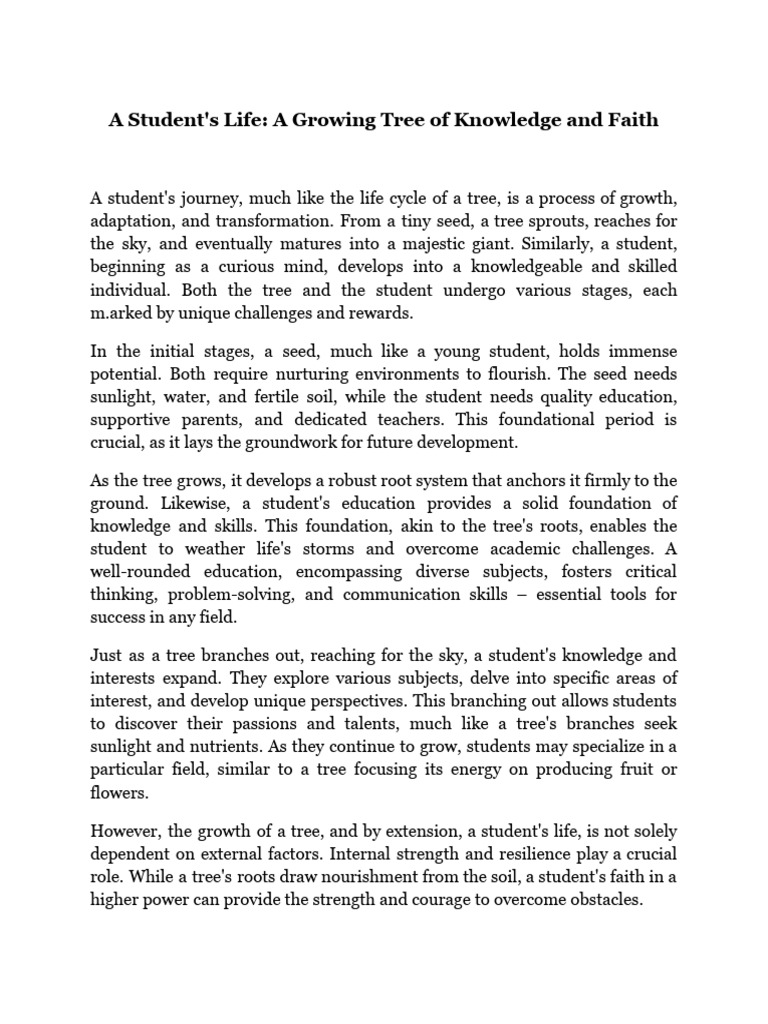 A Tree of Growth and Faith | PDF | Trees | Psychological Resilience
