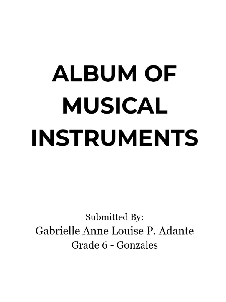 Album of Musical Instruments | PDF