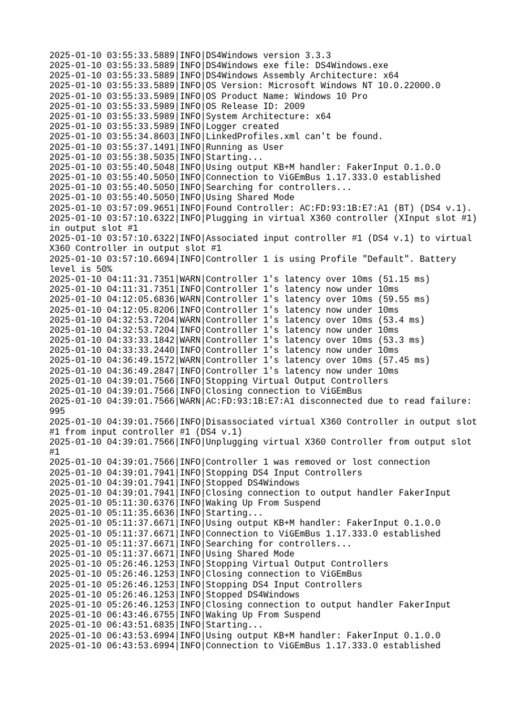 ds4windows_log_20250110.0 | PDF | Microsoft | Xbox 360