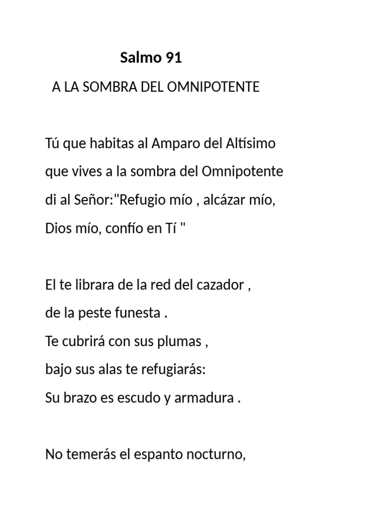 SALMO 91 (En Español) | PDF